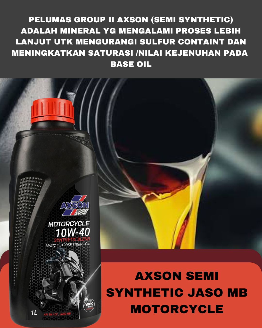 Axson Semi Synthetic Engine Oil - Surya Performa